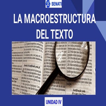 Estructura Textual, superestructura, macroestructura y microestructura ...