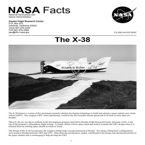 X38 Fact Sheet | PDF