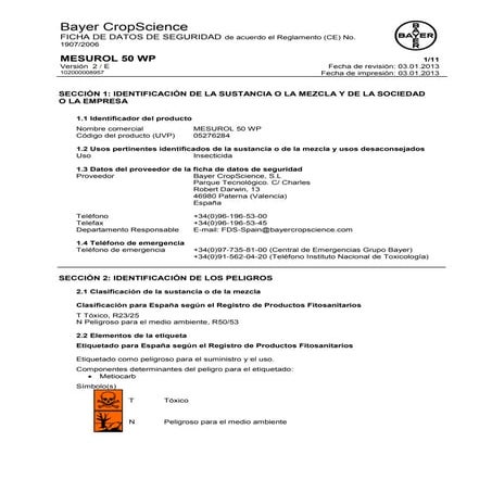 Mesurol 50 wp | PDF