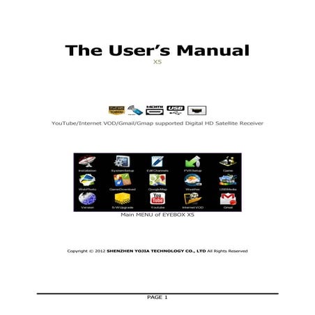 X5 user manual v1.0a