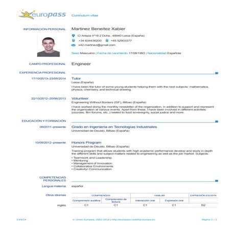 Xabier martinez cv_english | PDF