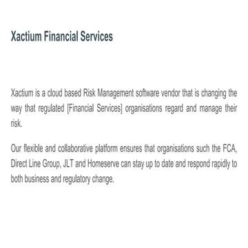 Xactium financial services | PPTX
