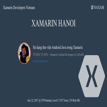 Sử dụng thư viện Android Java trong Xamarin | PPT