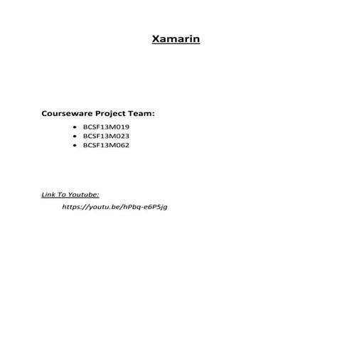 Xamarin presentation | PDF