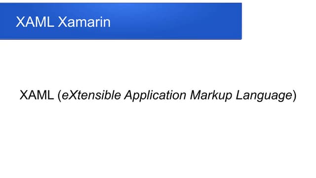 Xaml su Xamarin | PPT Xaml su Xamarin | PPT