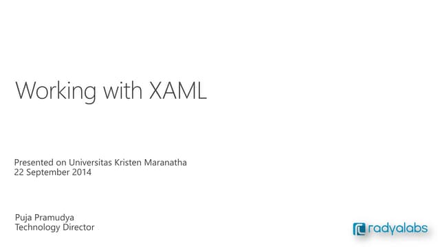 Introduction To Xaml And Wpf