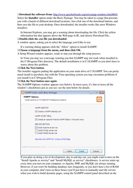 Xampp | DOC | Internet | Computing Xampp | DOC | Internet | Computing