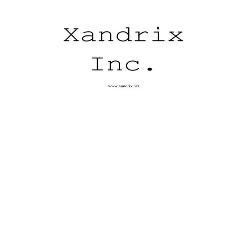Xandrix inc | PDF