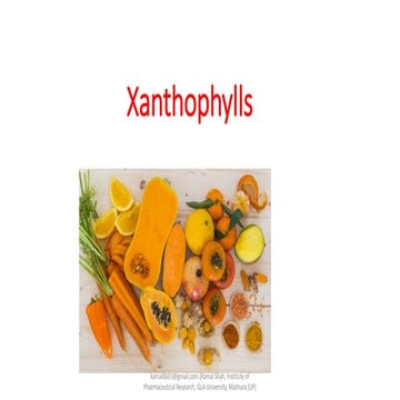 Xanthophylls | PPTX