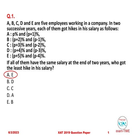 XAT 2019 Question Paper.pptx