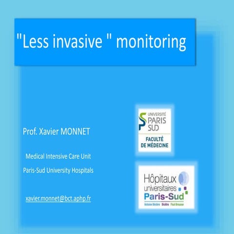 "Less invasive " monitoring | PPT