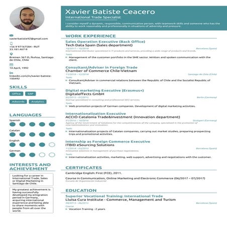 Xavier's resume | PDF