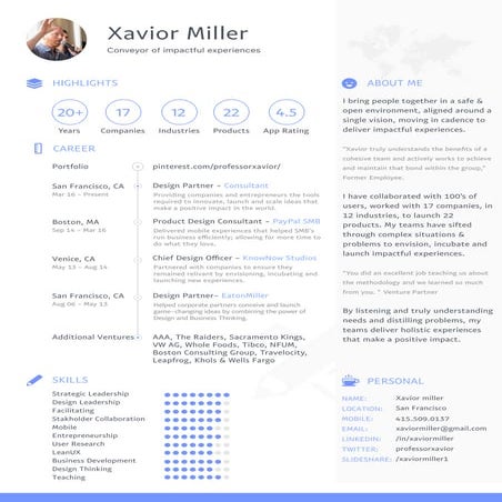 Xavior miller-cv | PDF