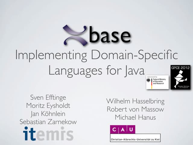 Xbase Implementing Domain Specific Languages For Java Key Programming Languages Computing