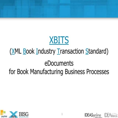 XBITS 101, a presentation for BISG by Diane Degener, IT Business ...