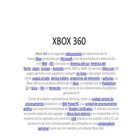 Xbox 360 presentacion | PPTX