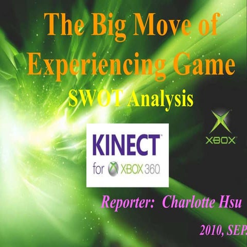 Xbox360 kinect swot(charlotte 徐華蓉) | PPT