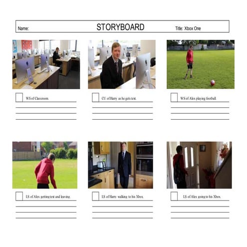 Xbox one storyboard | DOCX