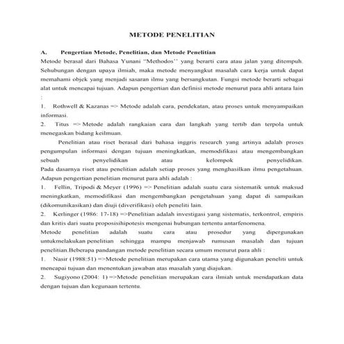 Metode penelitian | DOCX