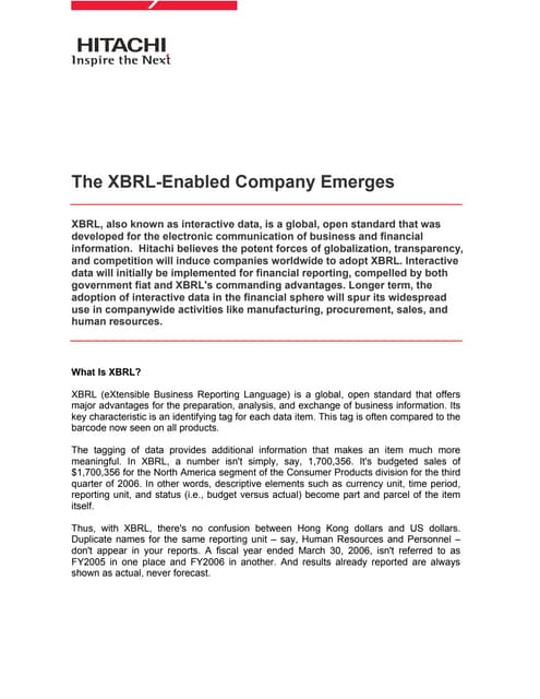 What is XBRL? | PDF