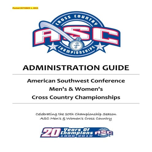 ASC Cross Country Administration Guide | PDF