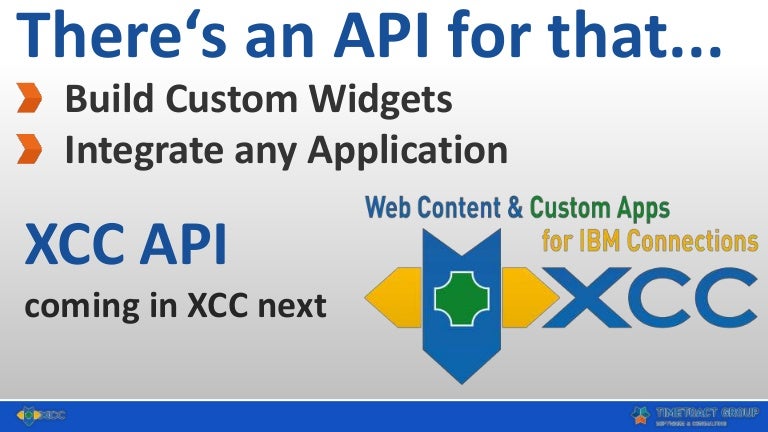 Api And Custom Widgets Coming In Xcc Next Web Content And Custom App