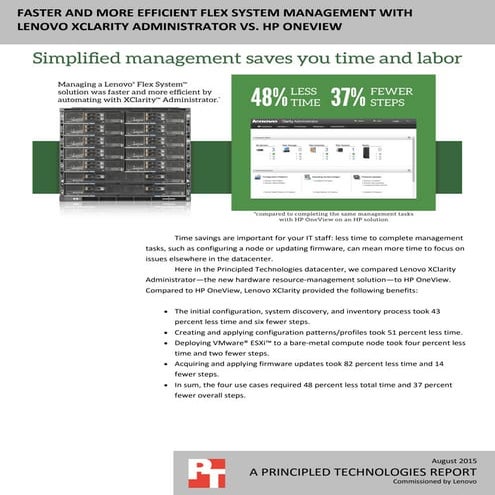 Faster and more efficient Flex System management with Lenovo XClarity ...