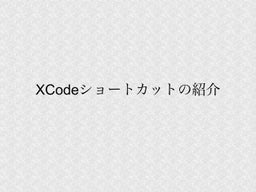 Xcodeを便利に使って爆速開発する #yxcm | PPT