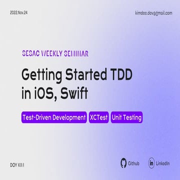 Ios개발에서 Tdd 해보기 Xctest Unit Test Ppt