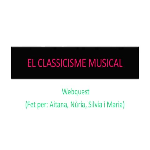 El classicisme | PPT