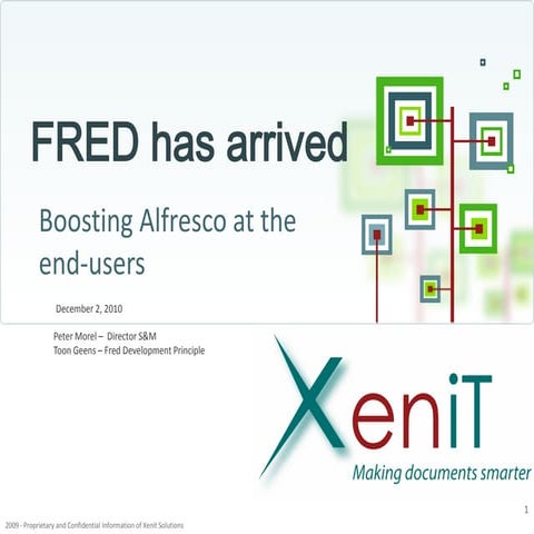 Xenit alfresco webinar on fred 1dot2 for end users | PPT