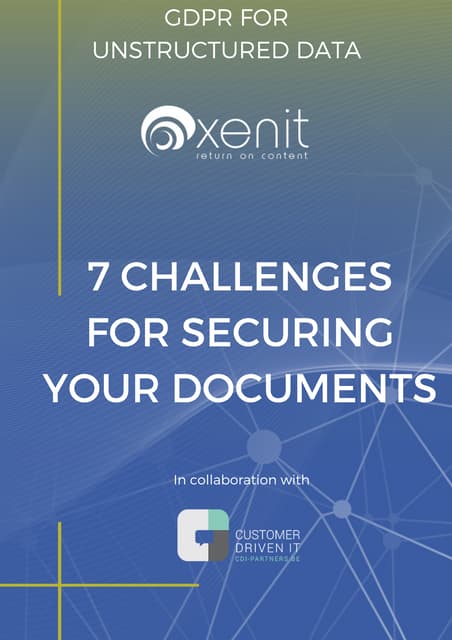 Gdpr Ready Solution For Unstructured Data Pdf Databases Computer