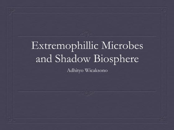 Common Extremophiles | PPT