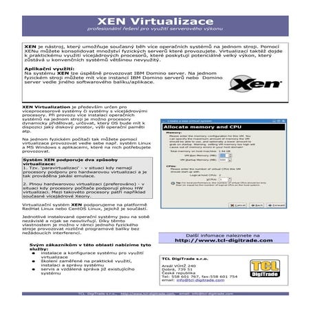 Xen virtualizace | PDF