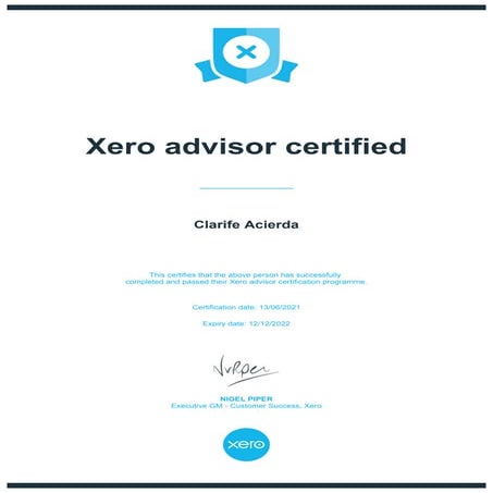 Xero certified | PDF | Certified Pre-Owned Cars | Auto Type