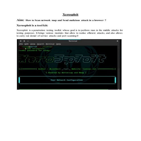 Xerosploit | DOCX | Computing | Technology & Computing