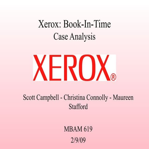 Xerox Analysis by Scm | PPT