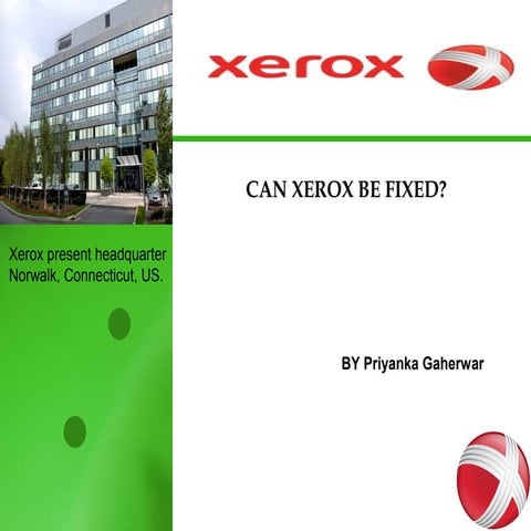Xerox- Presentation of the brand Xerox | PPT