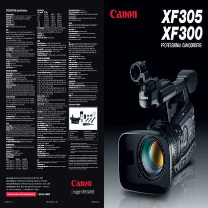 Canon XF300 & XF305 | PDF | Digital Audio | Computer Software and ...