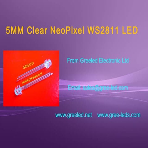 5 mm clear neopixel ws2811 led | PPT