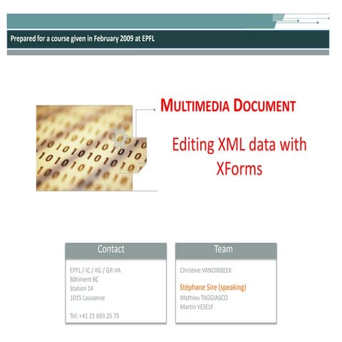 Editing Xml Data With Xforms Ppt