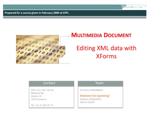Editing Xml Data With Xforms Ppt