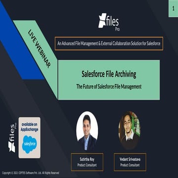 WEBINAR: File Archiving: The Future of Salesforce File Management | PDF