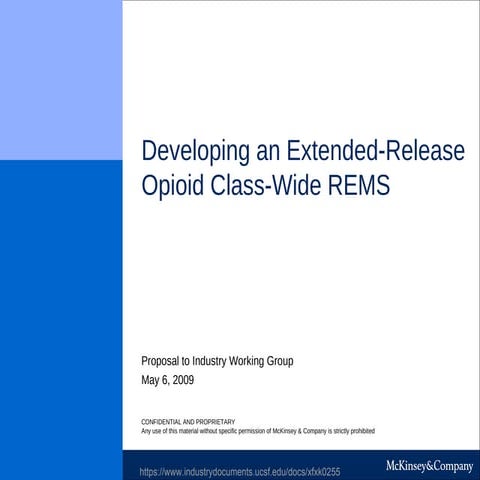 Developing an Extended-Release Opioid Class-Wide REMS | PDF