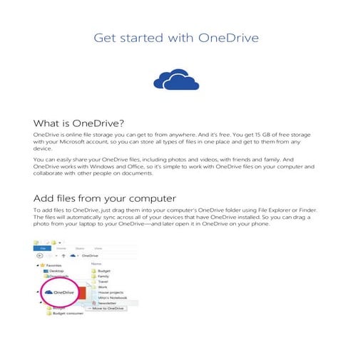 Getting started with one drive | DOCX