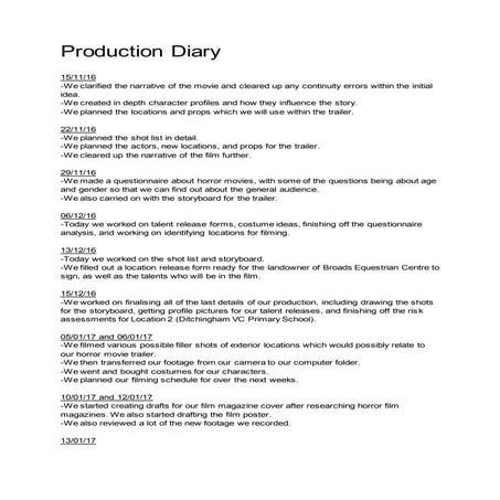 Animation: Pre-production Paperwork | DOCX