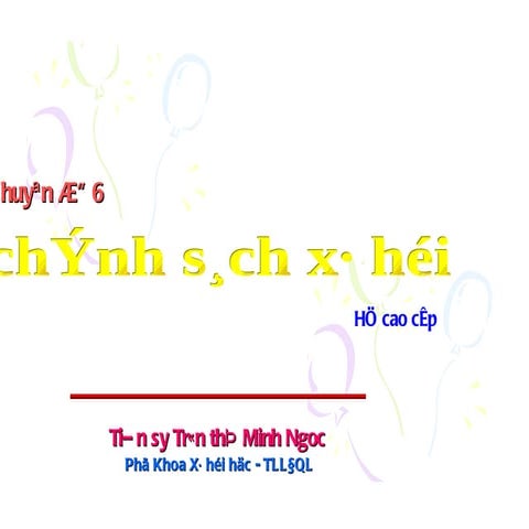 Xhh chinh sach xa hoi | PPT