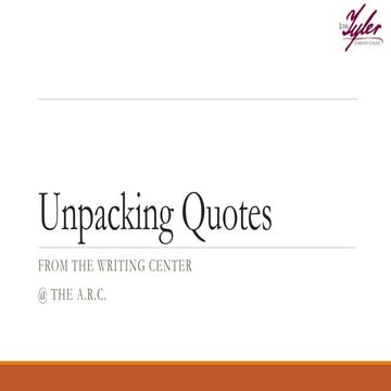 Unpacking quotes | PPTX