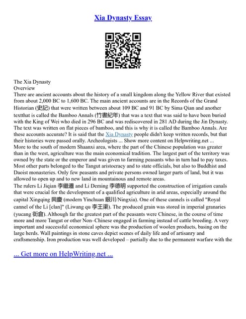 A Brief History Of China Essay | PPT