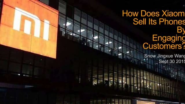 Xiaomi Inc. | PPTX